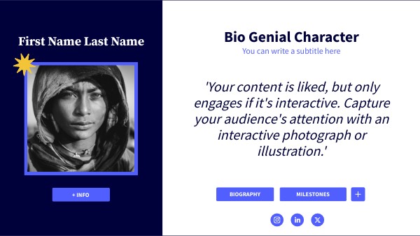 Genial Bio Character | Genially