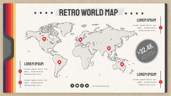 RETRO WORLD MAP