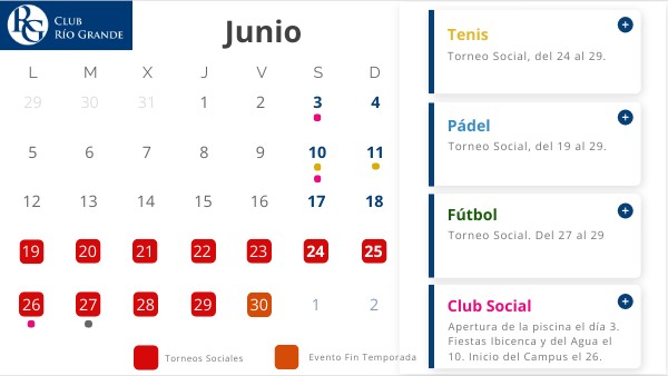 Río Grande - Calendario 2023 Junio 5 | Genially