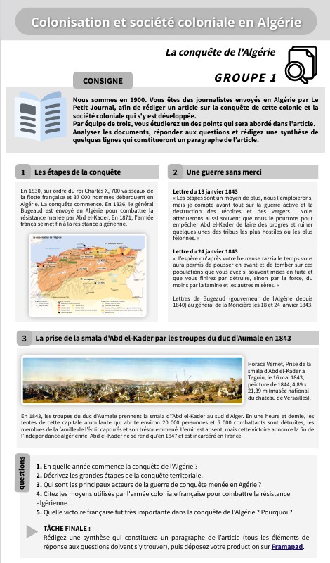 genially-PDF Colonisation et société coloniale en Algérie