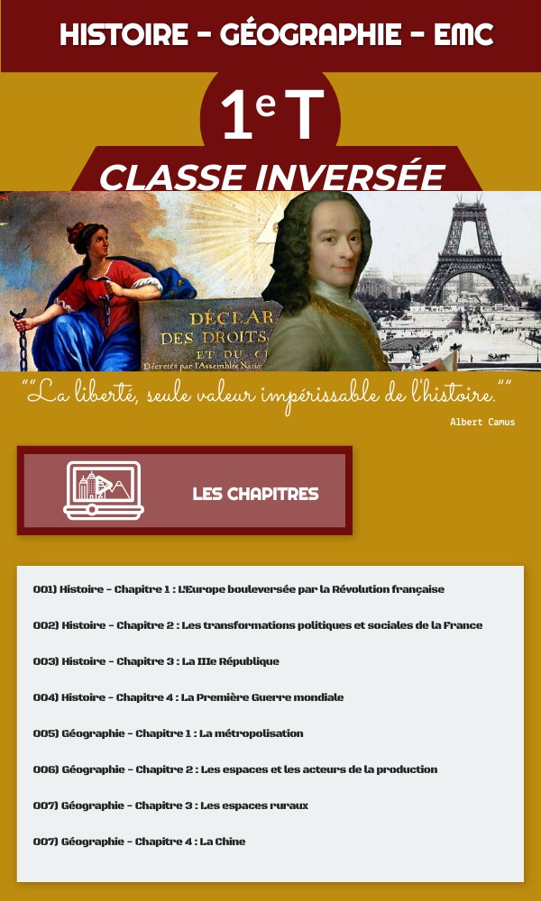 PLANS DE TRAVAIL 1e T | Genially