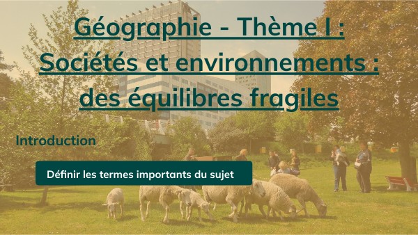 Seconde géo T1C1 | Genially