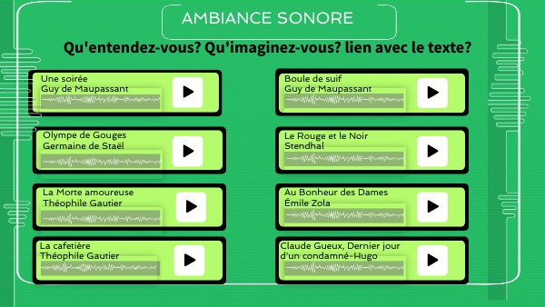 ambiance sonore | Genially