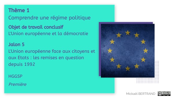 UE et démocratie : les remises en question depuis 1992 | Genially