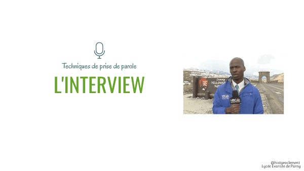 La technique de l'interview | Genially