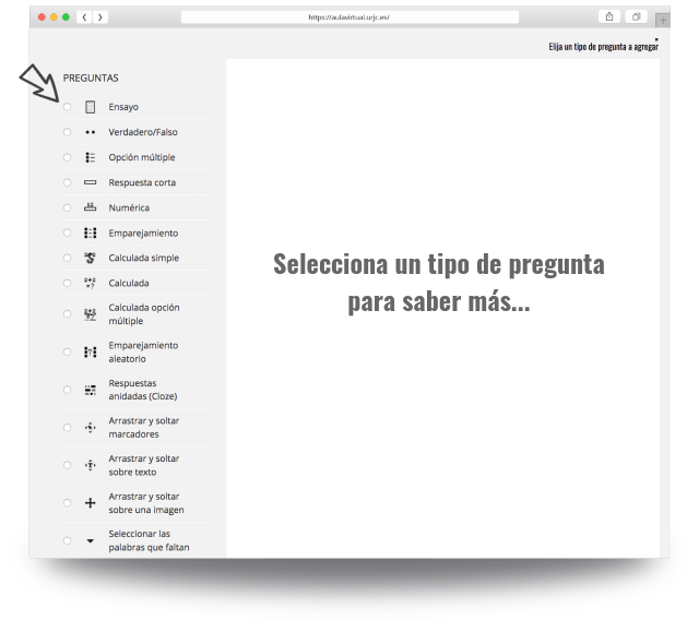 Tipos de pregunta AULA | Genially