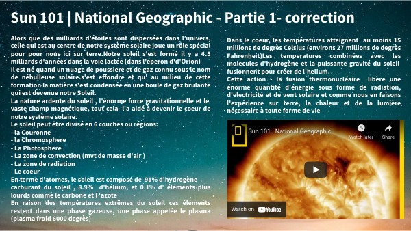 Correction the Sun 101