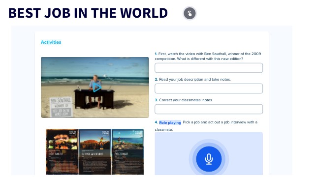 ACTIVITY BEST JOB ON THE WORLD