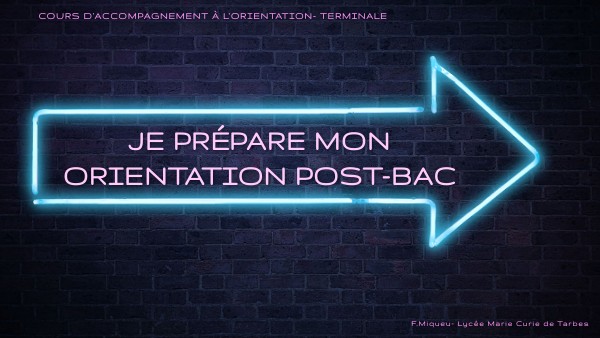 accompagnement orientation terminales | Genially