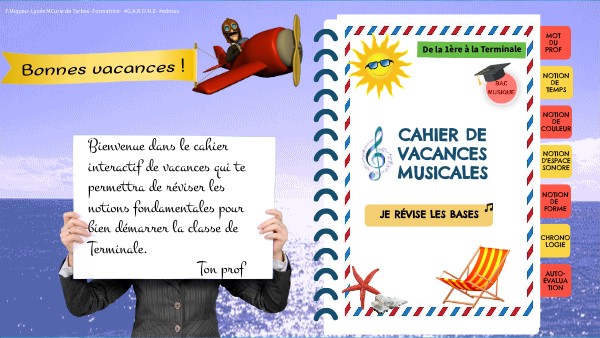 cahier de vacances interactif | Genially