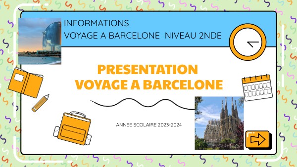 Présentation Voyage Barcelone 2nde | Genially