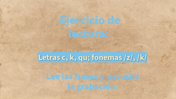 Lectura letras c, k, qu copy
