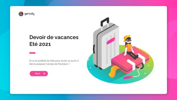 DEVOIRS DE VACANCES Année 2020/2021 | Genially