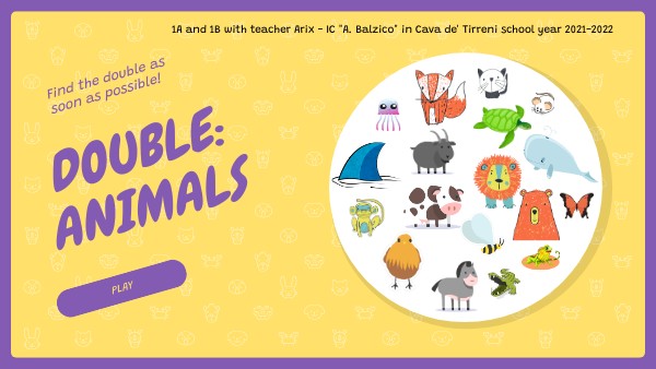 DOUBLE ANIMALS GAME | Genially