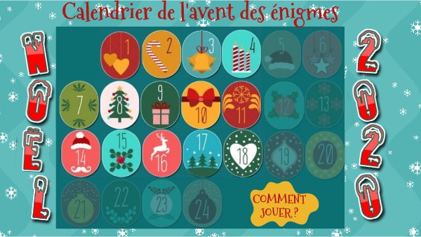 Calendrier de l'avent 2020 | Genially