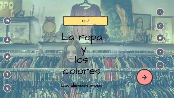 La ropa, colores y demostrativos