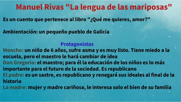 La lengua de las mariposas | Genially