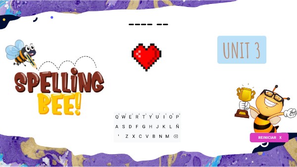 Spelling Bee U3 (3º E.P.) | Genially