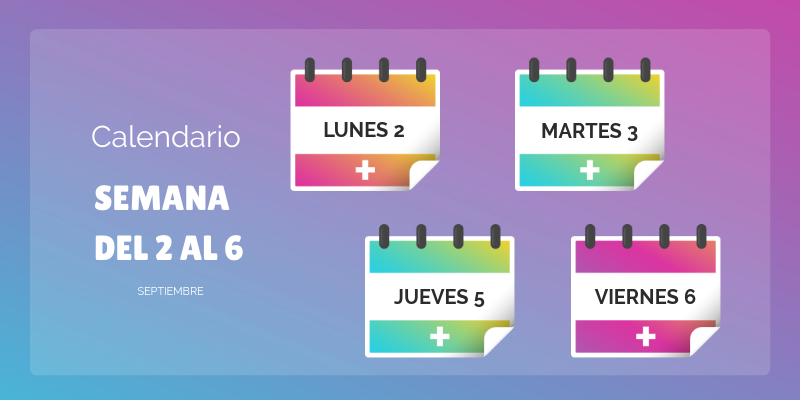 Calendario semana 1 sept.