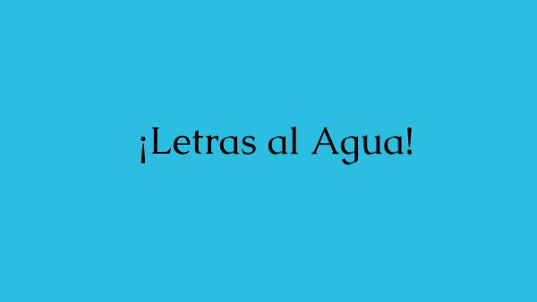 Letras al agua