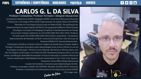 Meu Currículo/Portfólio - Prof. Carlos da Silva | Genially
