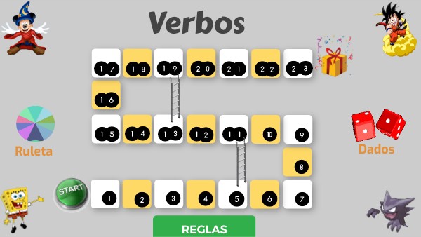 Tablero gamificado - Verbos | Genially