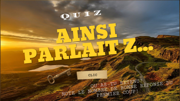 AINSI PARLAIT Z | Genially