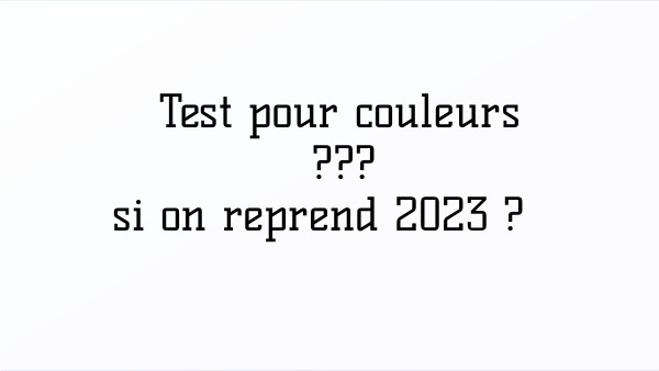 Test pour couleurs