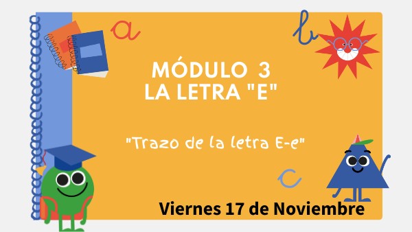 El trazo de la letra "E-e"