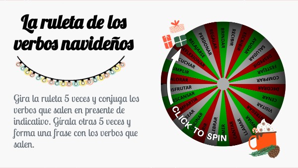 Ruleta de los verbos navideños