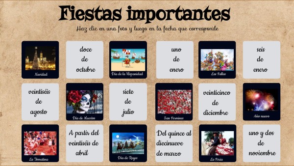 Fechas y fiestas importantes | Genially