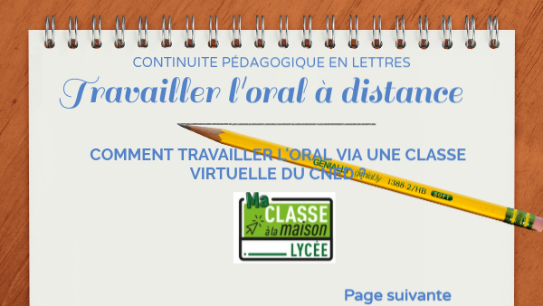 Travailler l'oral en lettre via la classe CNED | Genially