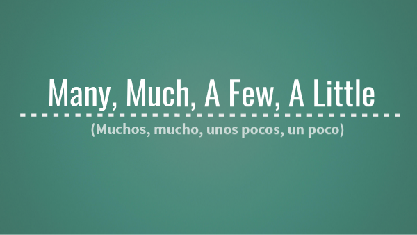 Many, much, a few, a little copia | Genially