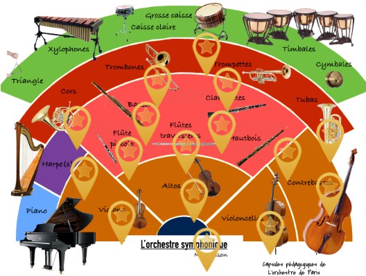 L'orchestre symphonique, ses familles et instruments | Genially