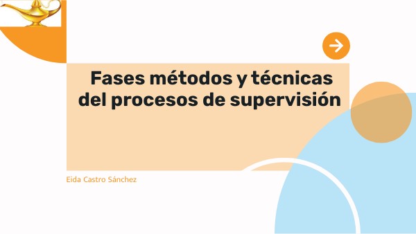 Fases métodos y técnicas del procesos de supervisión | Genially