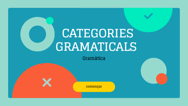 CATEGORIES GRAMATICALS | Genially
