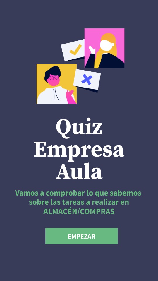 Quiz Empresa Aula- Compras/Almacén | Genially