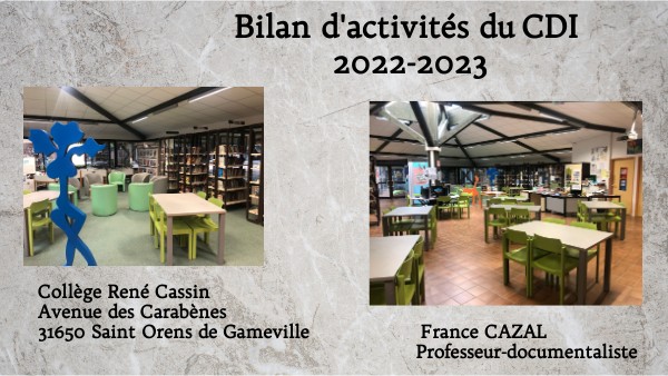 Bilan d'activités du CDI 2022-2023