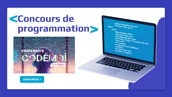 Présentation du concours Codémoi | Genially