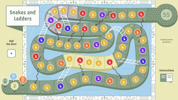 SIMPLE PRESENT QUESTIONS: SNAKES AND LADDERS