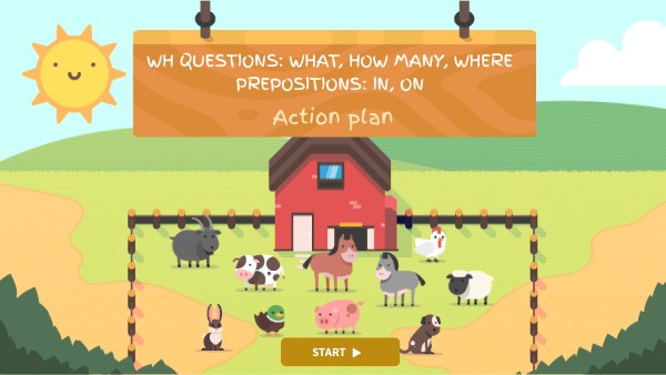 O.W KA1.1 ACTION PLAN 1: QUESTIONS WITH WHAT, HOW MANY, WHERE / IN, ON | Genially