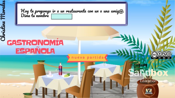 Restaurante bar plantilla sandbox | Genially