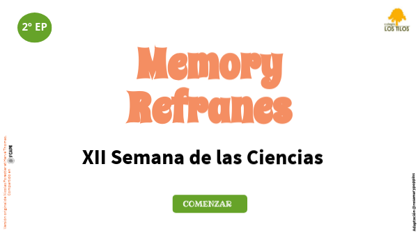 MEMORY Refranes 2º EP | Genially