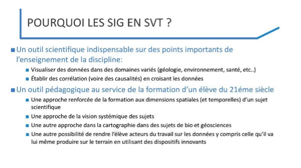 Pourquoi les SIG en SVT | Genially