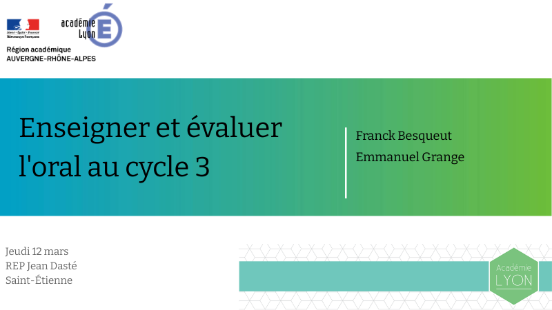 ALP J2 Enseigner et évaluer l'oral J2 Dasté