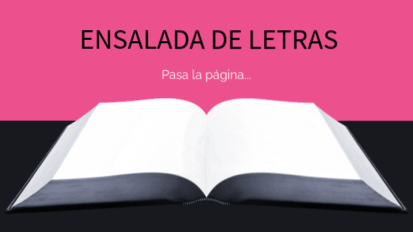 ENSALADA DE LETRAS 1º