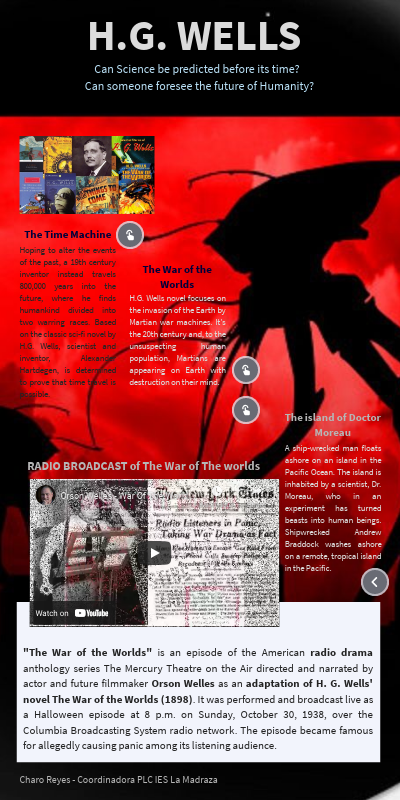 H.G Wells MULTIMODAL READING PATH | Genially