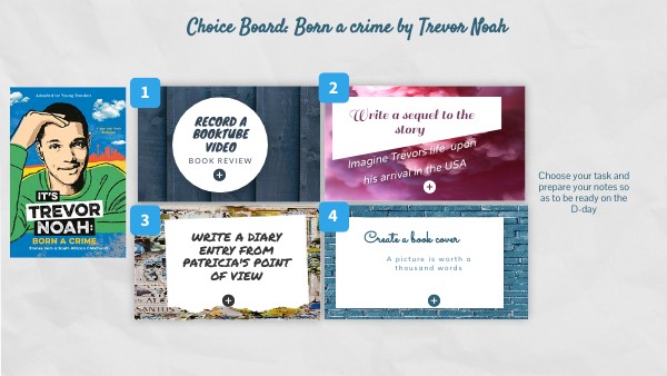 Copie - Copie - CHOICE BOARD: To Kill A Mockingbird | Genially