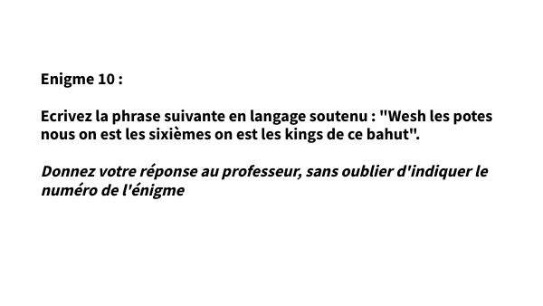 6 énigme 10