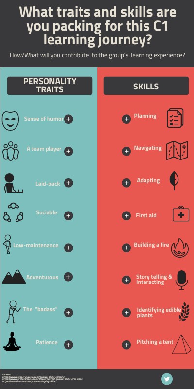 Personality traits & skills for C2 camping trip